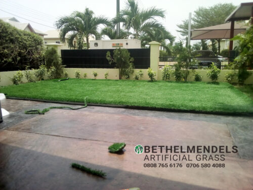 Complete Artificial Grass Lawn Installation At Victoria Island, Lagos.